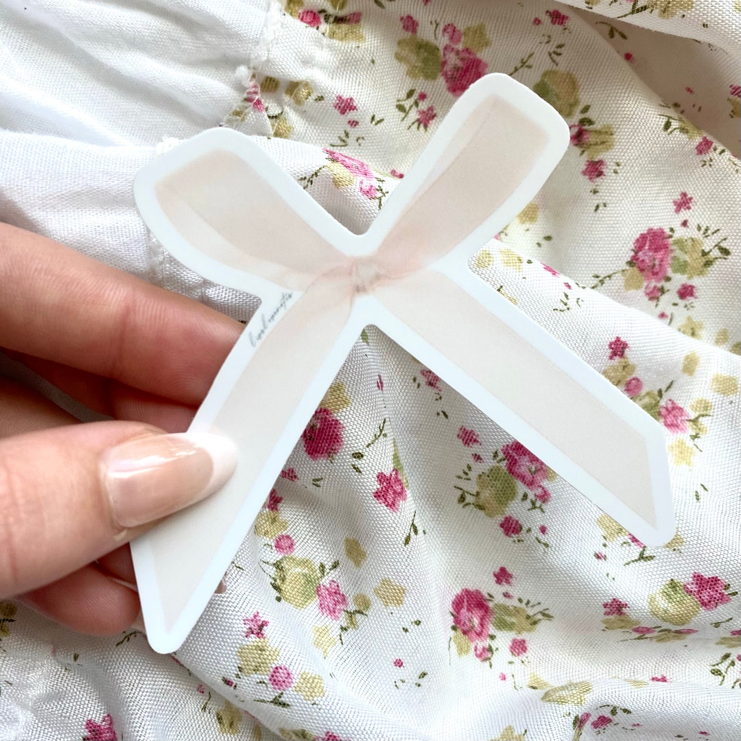 Coquette Baby Pink Bow Sticker