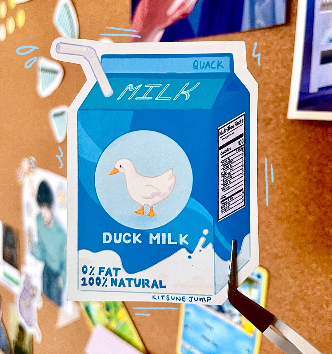 Duck Milk Sticker - Etsy