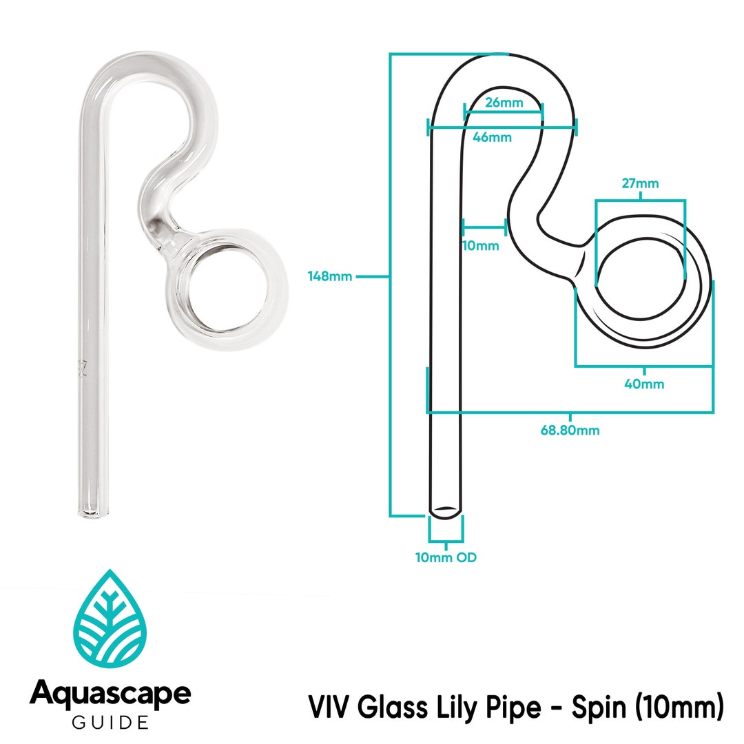 VIV Aquarium Glass Lily Pipe - Bulb (10mm OD) - Etsy