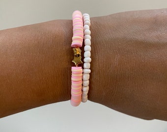 Clay Bead Bracelet Stack - Etsy