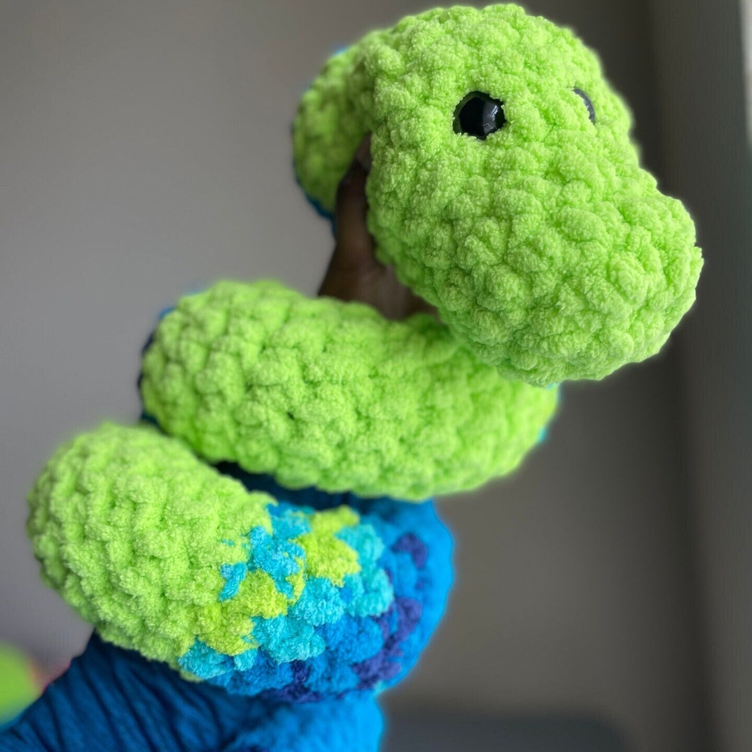 Jumbo Snuggle Snake 5ft Amigurumi Stuffed Animal Large Fluffy Crochet ...