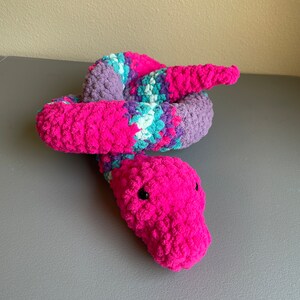 Jumbo Snuggle Snake 5ft Amigurumi Stuffed Animal Large Fluffy Crochet ...