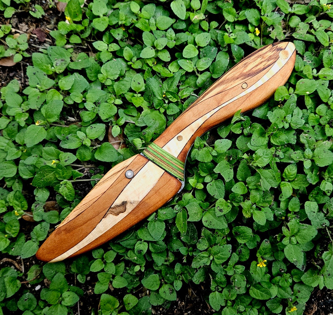 Damascus Knife Blade Handle Pocket Knife - Etsy