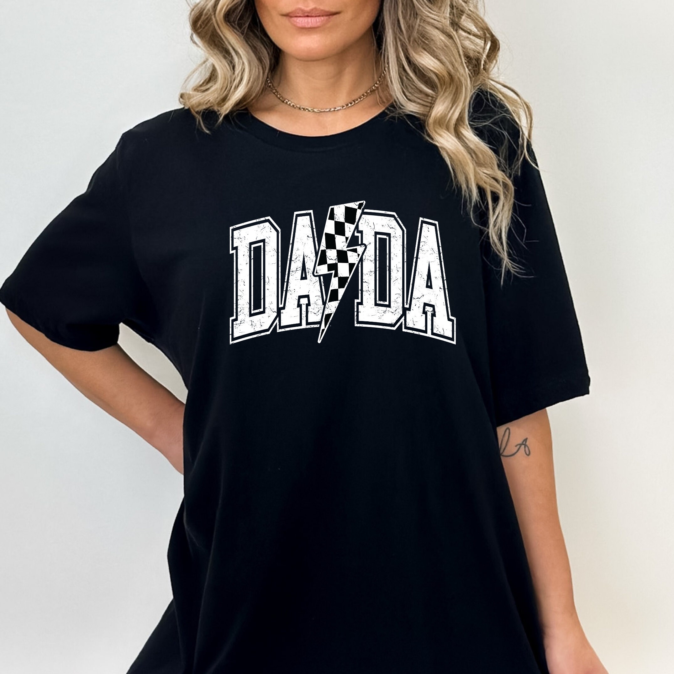 Dada Race Bolt Shirt, Lightning Dada Sweatshirt, Race Dad Stacked ...