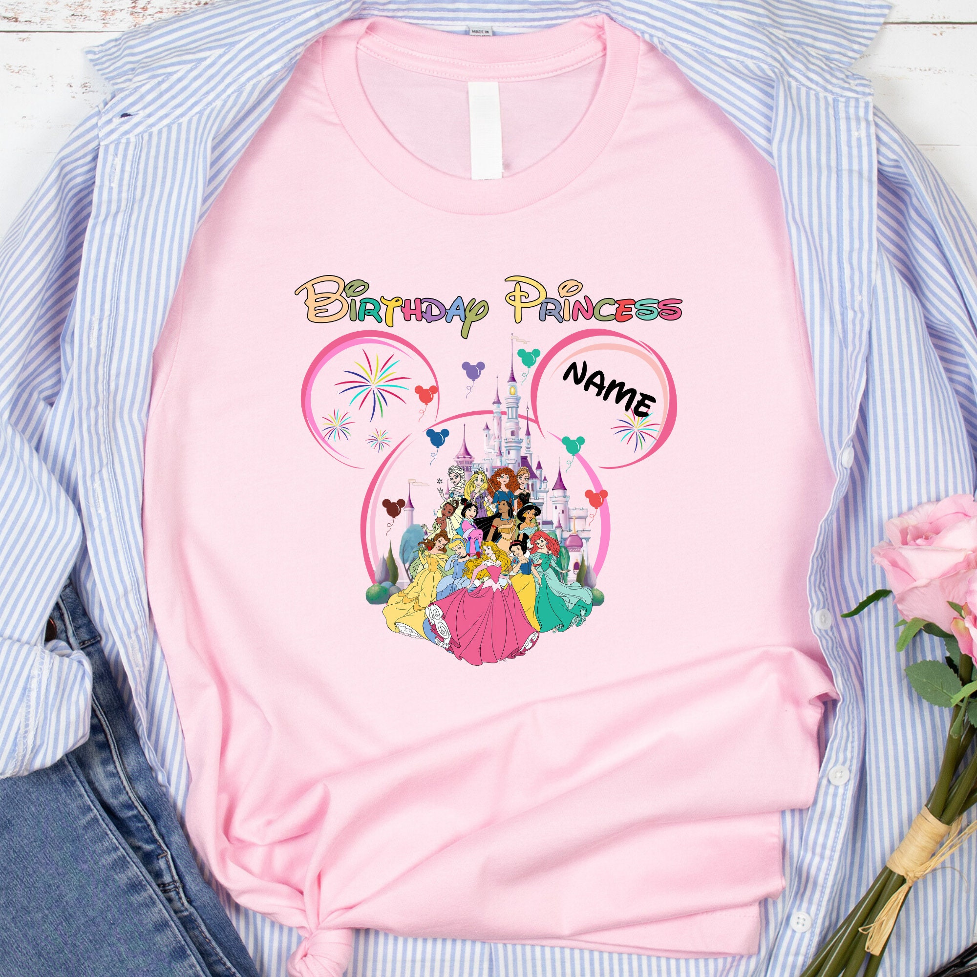 Disney Princess Birthday Shirt, Girl Birthday Shirt, Disney Cinderlla Shirts, Disney Birthday ...