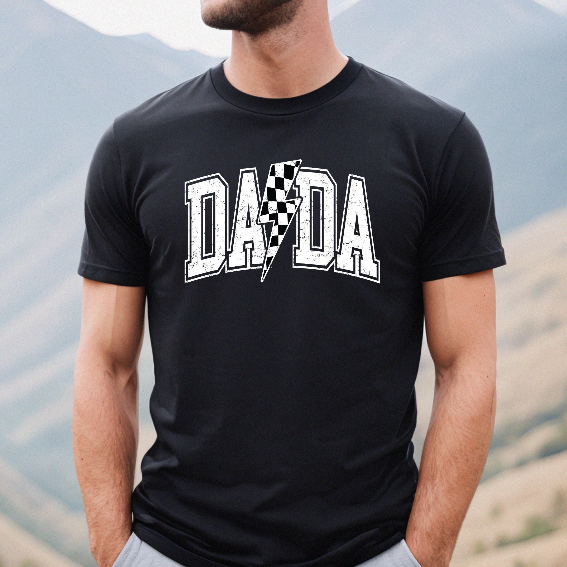 Dada Race Bolt Shirt, Lightning Dada Sweatshirt, Race Dad Stacked ...