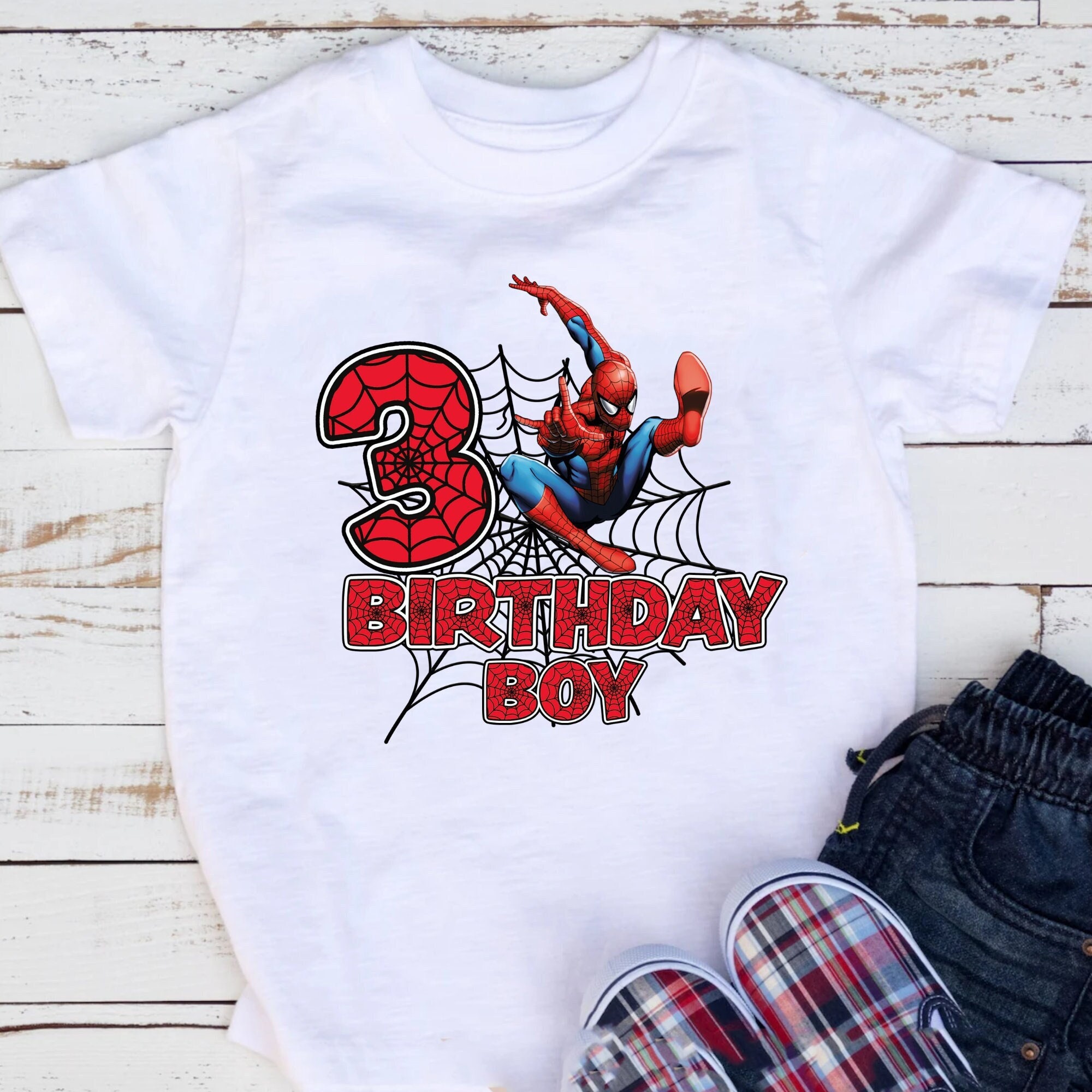 Personalized Spiderman Birthday Shirt: Family Matching, Custom Name - Etsy