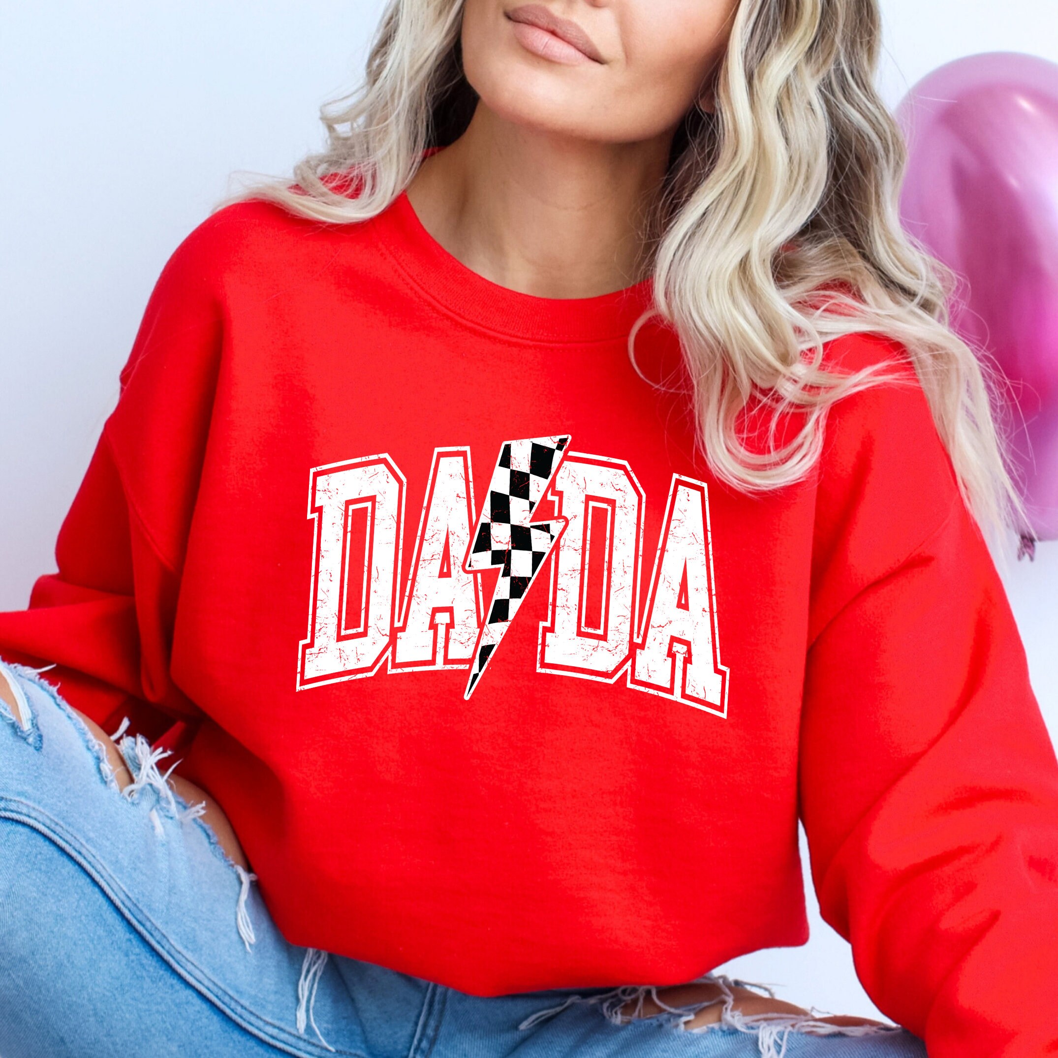 Dada Race Bolt Shirt, Lightning Dada Sweatshirt, Race Dad Stacked ...
