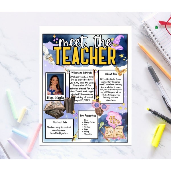 Meet the Teacher Template - Etsy
