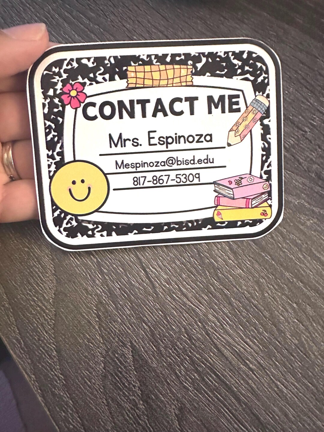 CUSTOM- Teacher Magnet- Back to School Business Card Magnet Custom ...