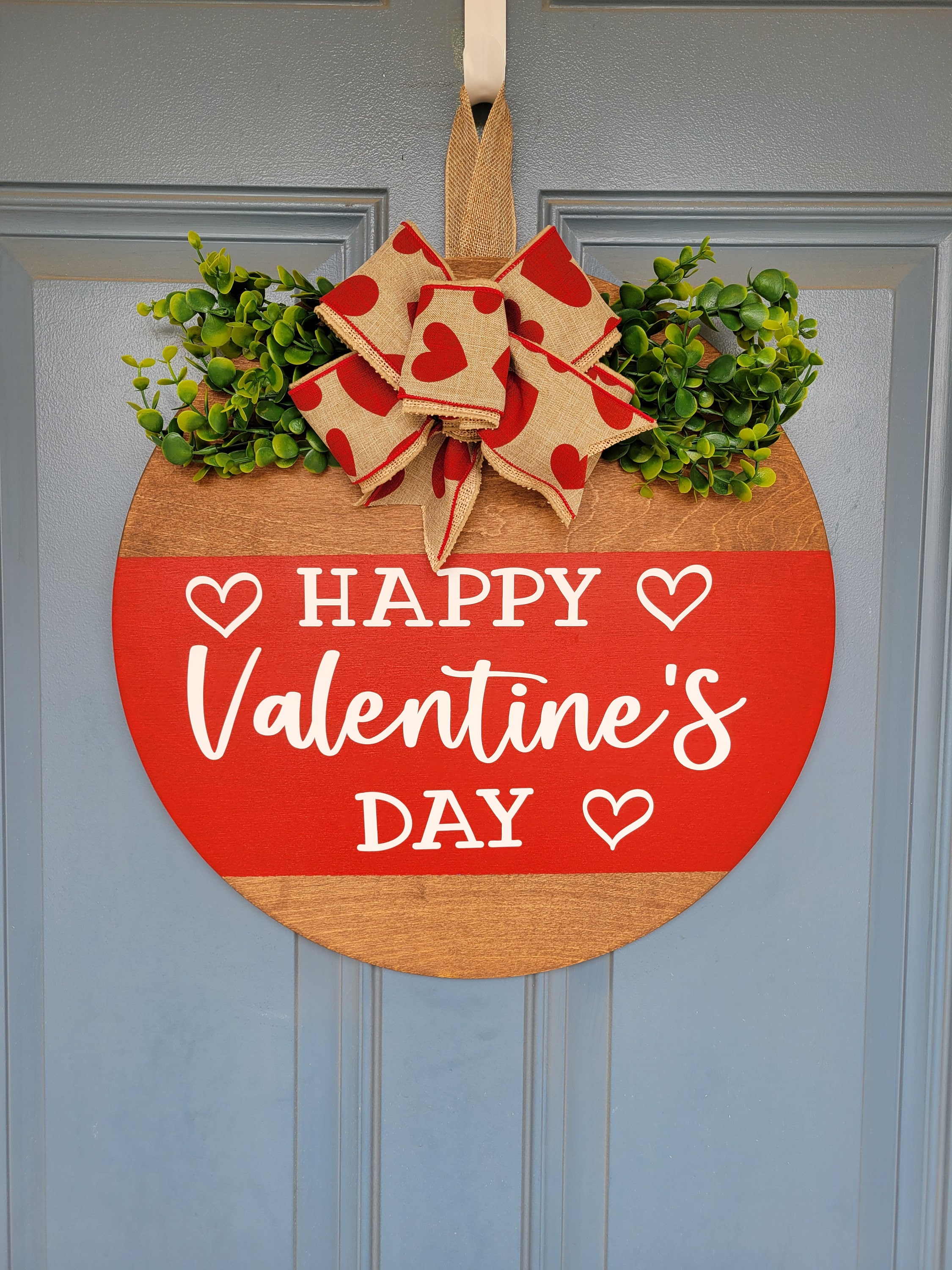 Happy Valentine's Day Door Sign - Etsy