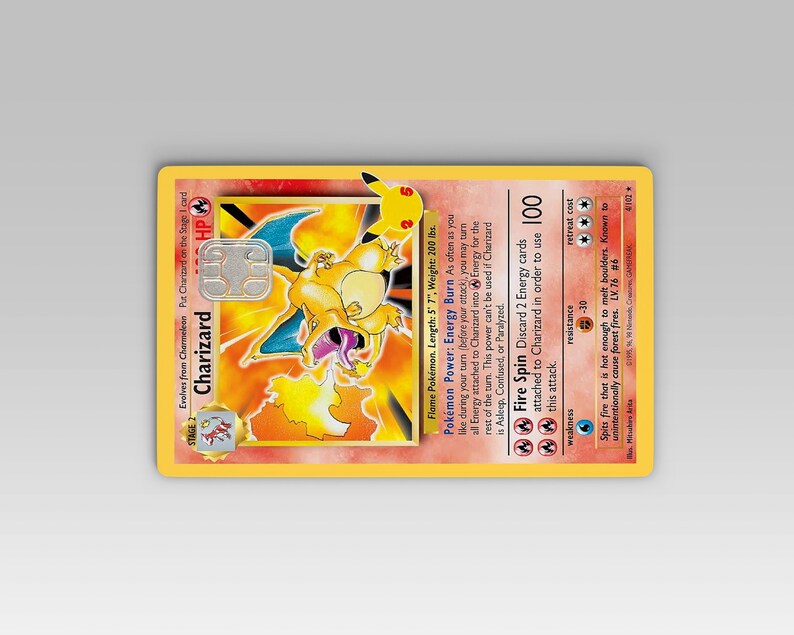2x Charizard Pokemon Card Skin for Credit Card Debit Card Sticker ...