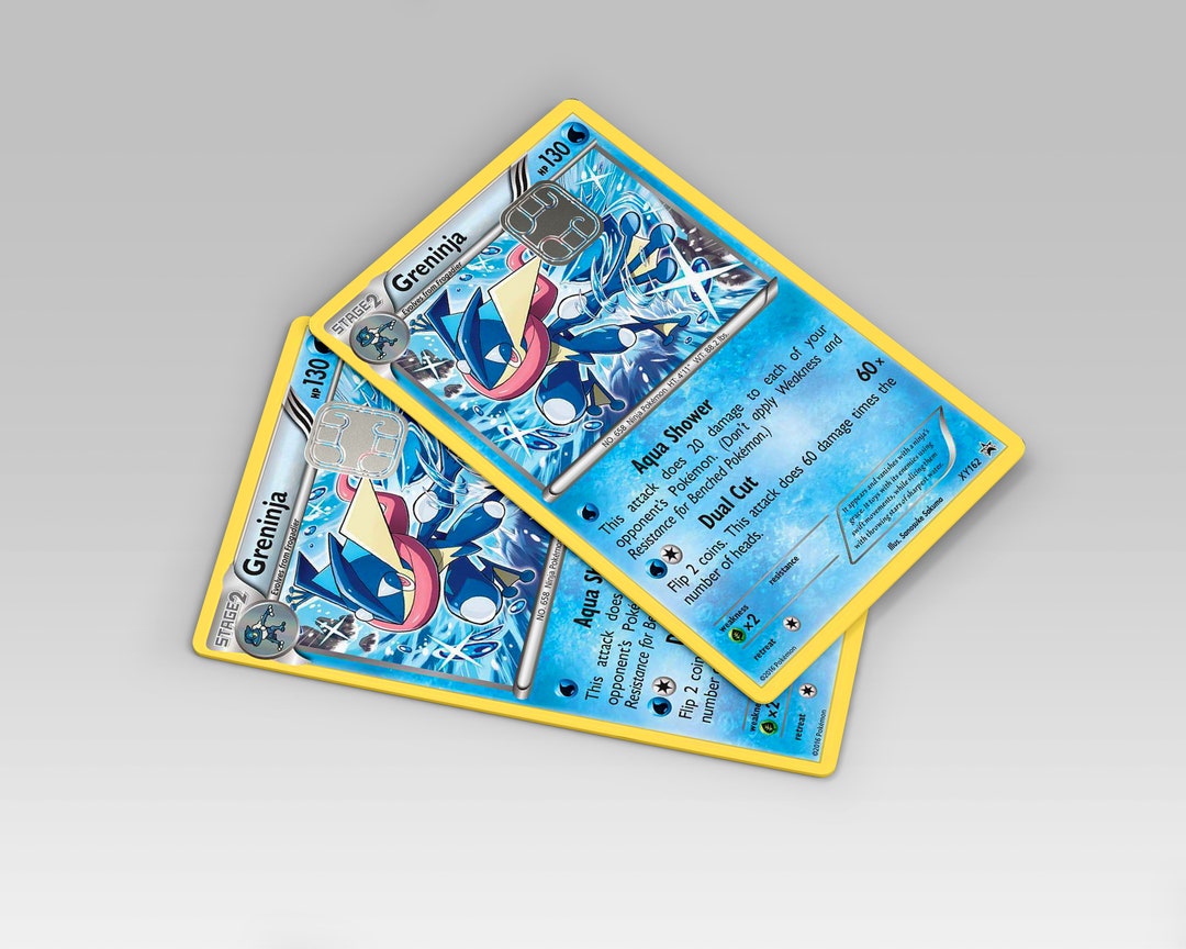 2x Greninja Pokemon Card Skin for Credit Card Debit Card Sticker Travel ...