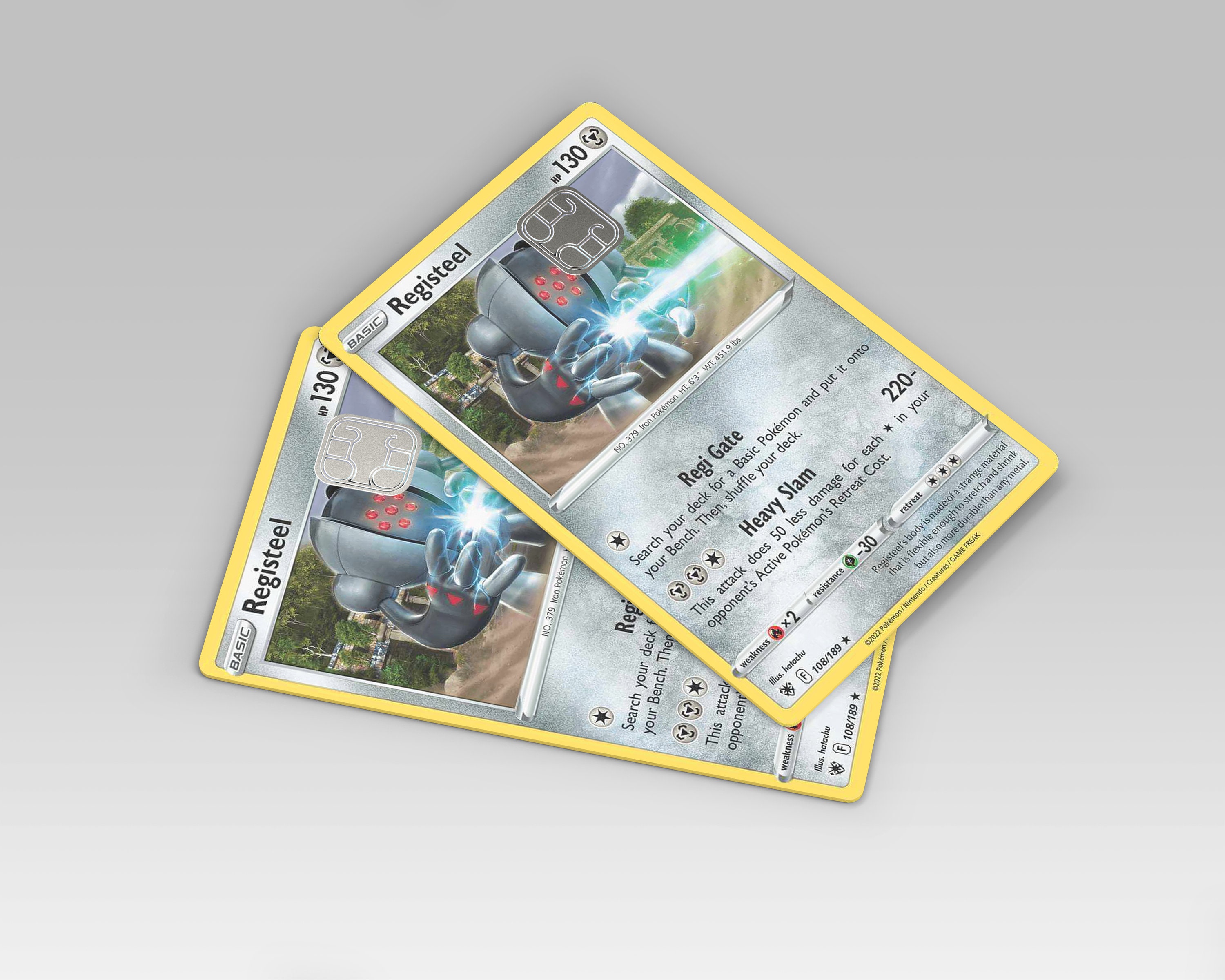 2x Registeel Pokemon Card Skin for Credit Card Debit Card Sticker ...