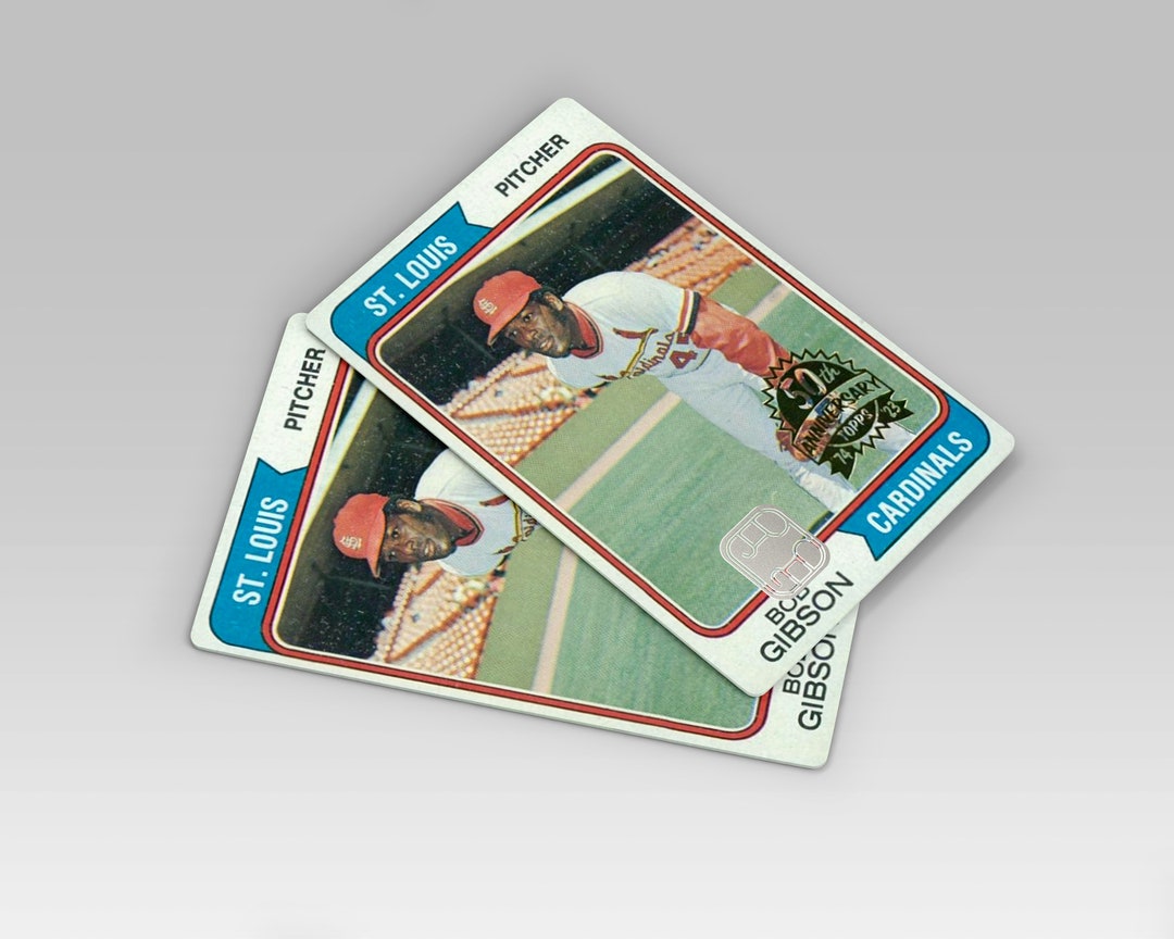 2x Bob Gibson St Louis Cardinals MLB Skin for Credit Card Debit Card ...
