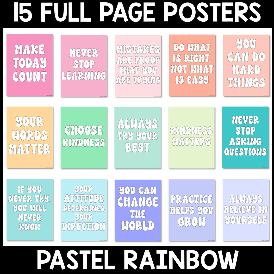 Pastel Groovy Posters | Bulletin Board Display | Groovy Classroom ...