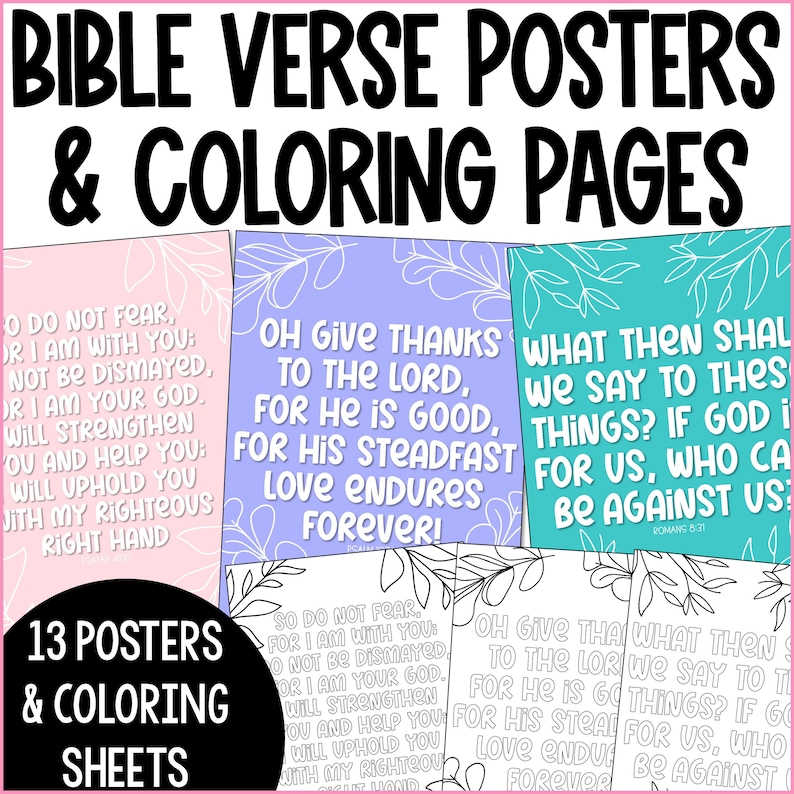 Bible Verse Posters Christian Classroom Decor Christian Homeschool ...