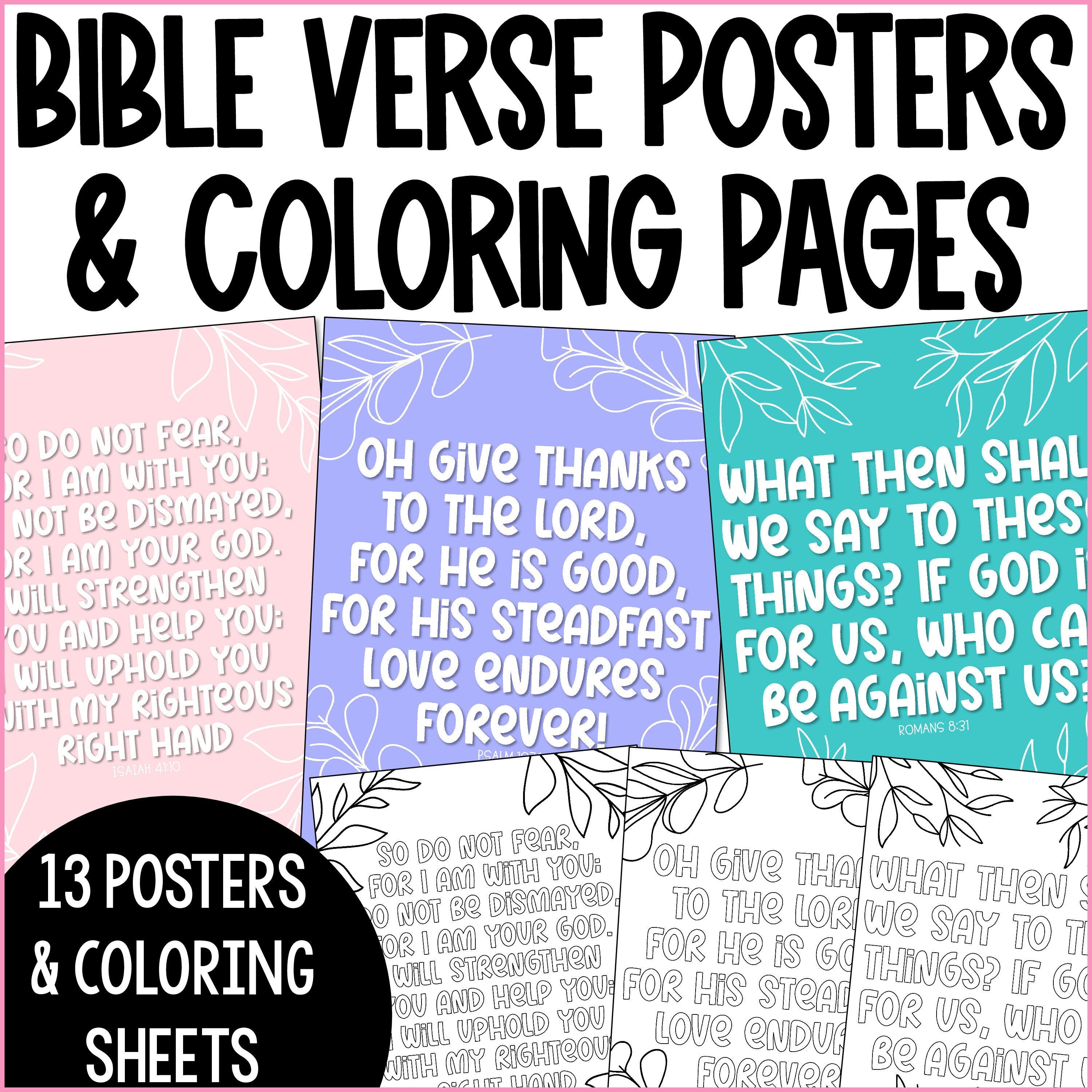 Bible Verse Posters | Christian Classroom Decor | Christian Homeschool ...