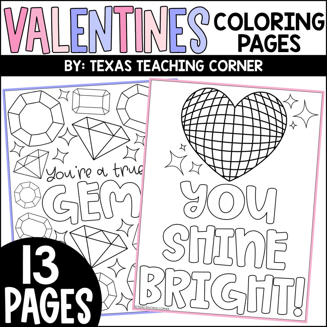 Valentine Coloring Pages | Valentine Printable | Valentine Craft ...
