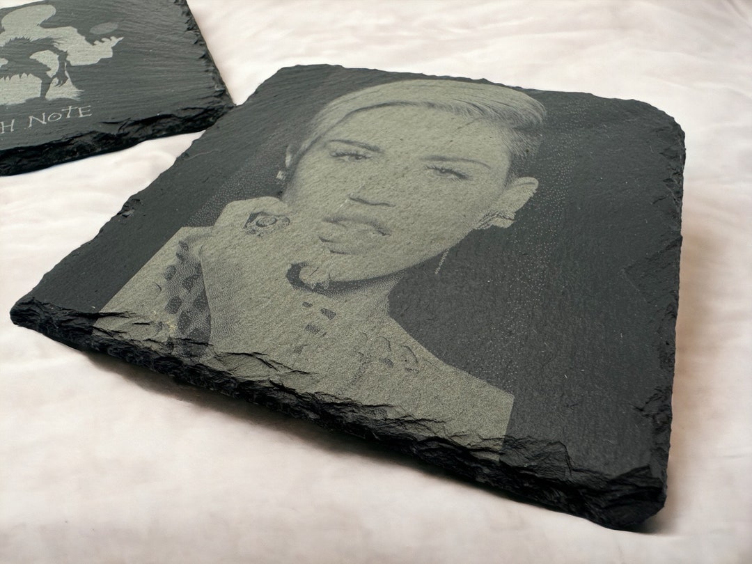 Personalised Custom Slate Photo Coaster Engraved Birthday Gift, Family ...