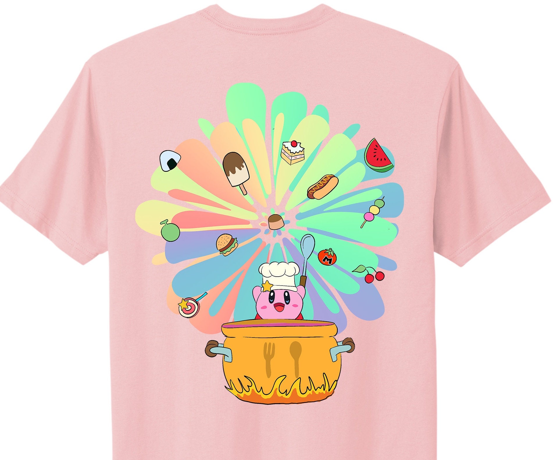 Cooking Kirby Shirt light Pink - Etsy