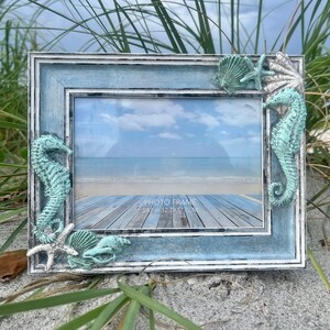 Coastal Picture Frame for 5x7 Horizontal Photograph, Light Coastal ...