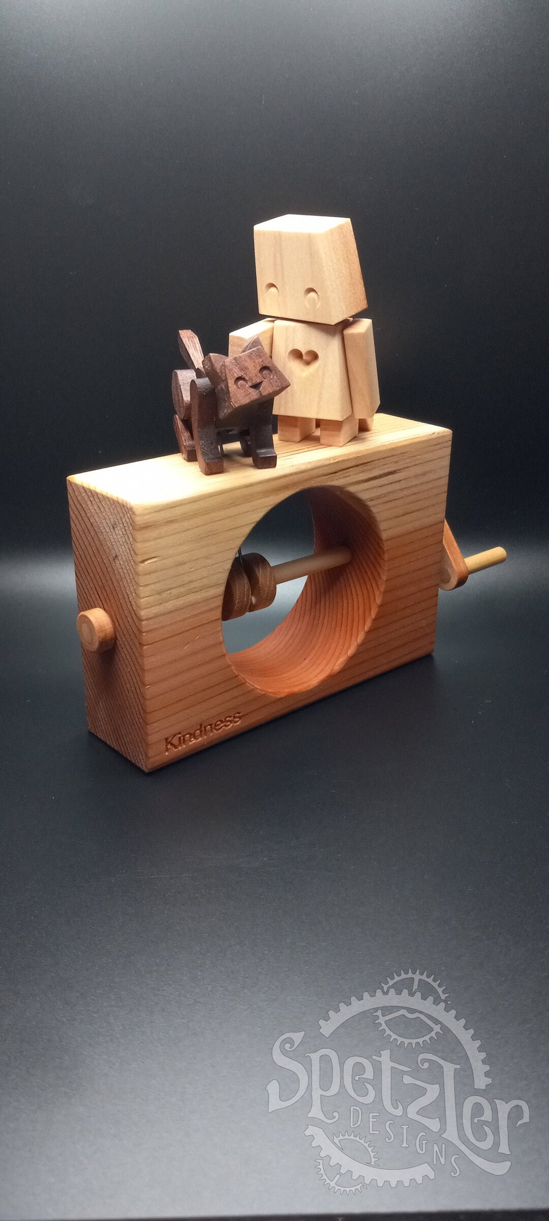 Robot Petting Cat Automaton (the Robot Pets the Cat as You Turn the ...