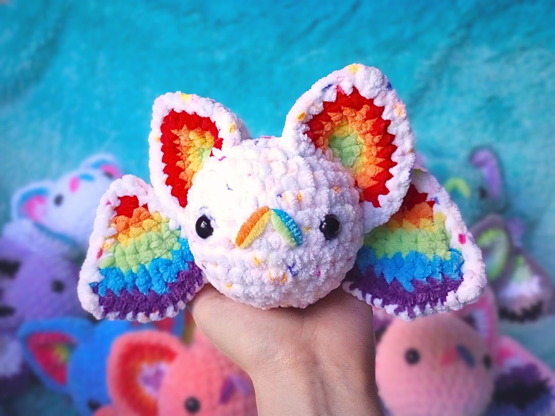 Pride Bat Crochet Plushies Customizable LGBTQ Flag Design Lesbian Gay ...