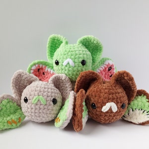 Fruit Bat Crochet Plush | Adorable Chunky Bat Amigurumi | Fruit Theme ...