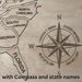 Laser Cut USA Travel Map File: Engraved States, Compass (digital ...