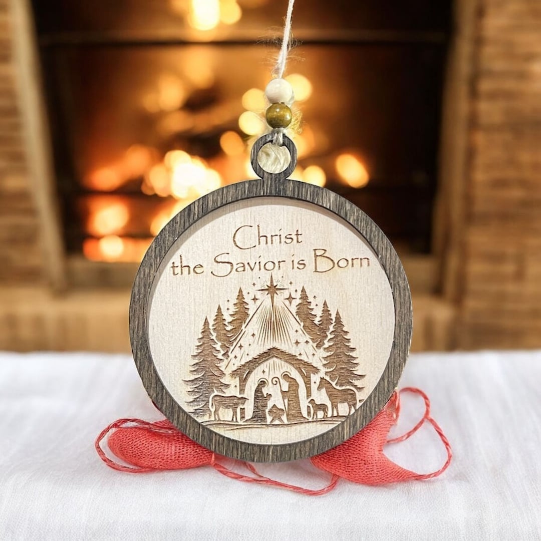 Silent Night Christmas Ornament Nativity Christmas Ornament With ...
