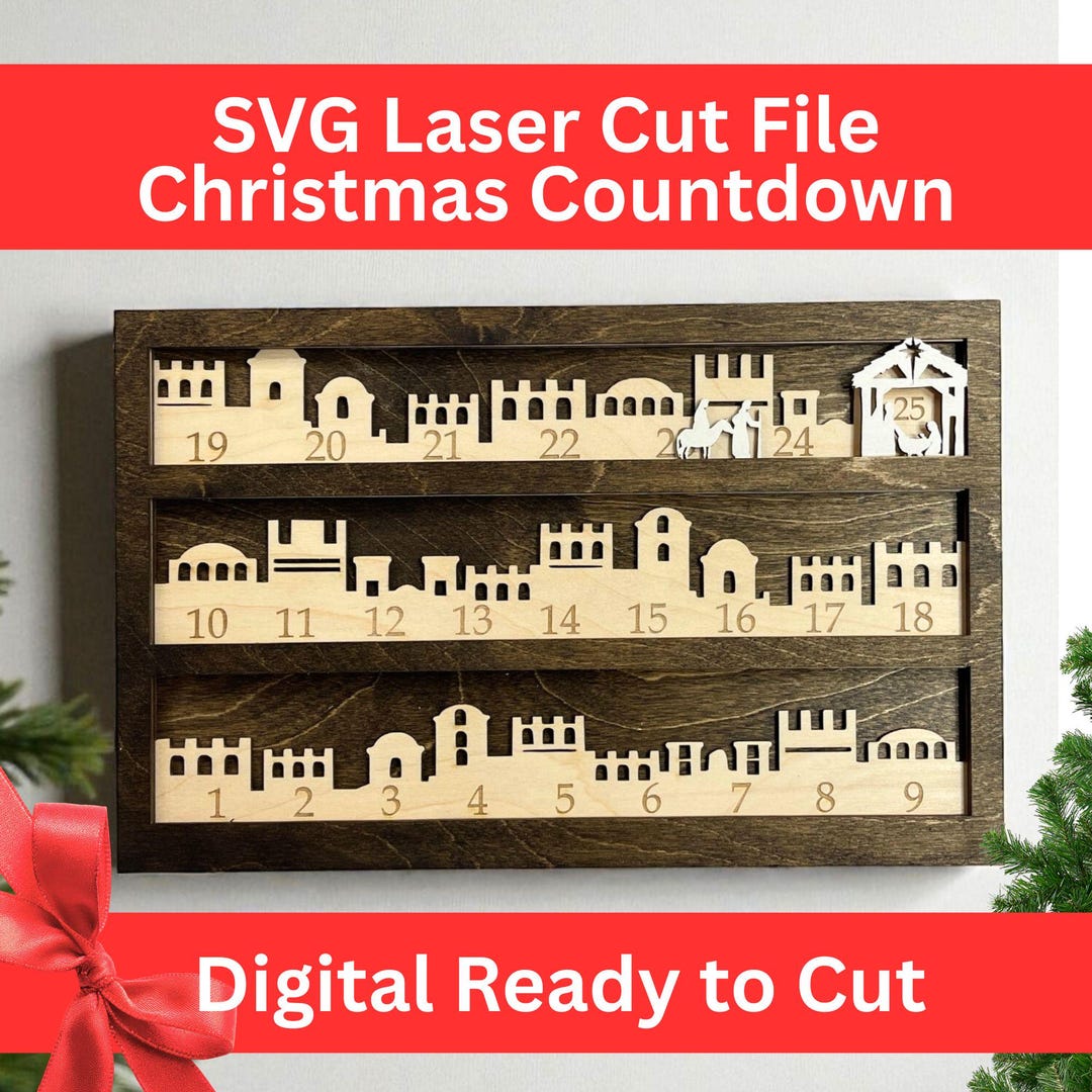 Nativity Advent Calendar Laser Cut File SVG, Christian Christmas ...