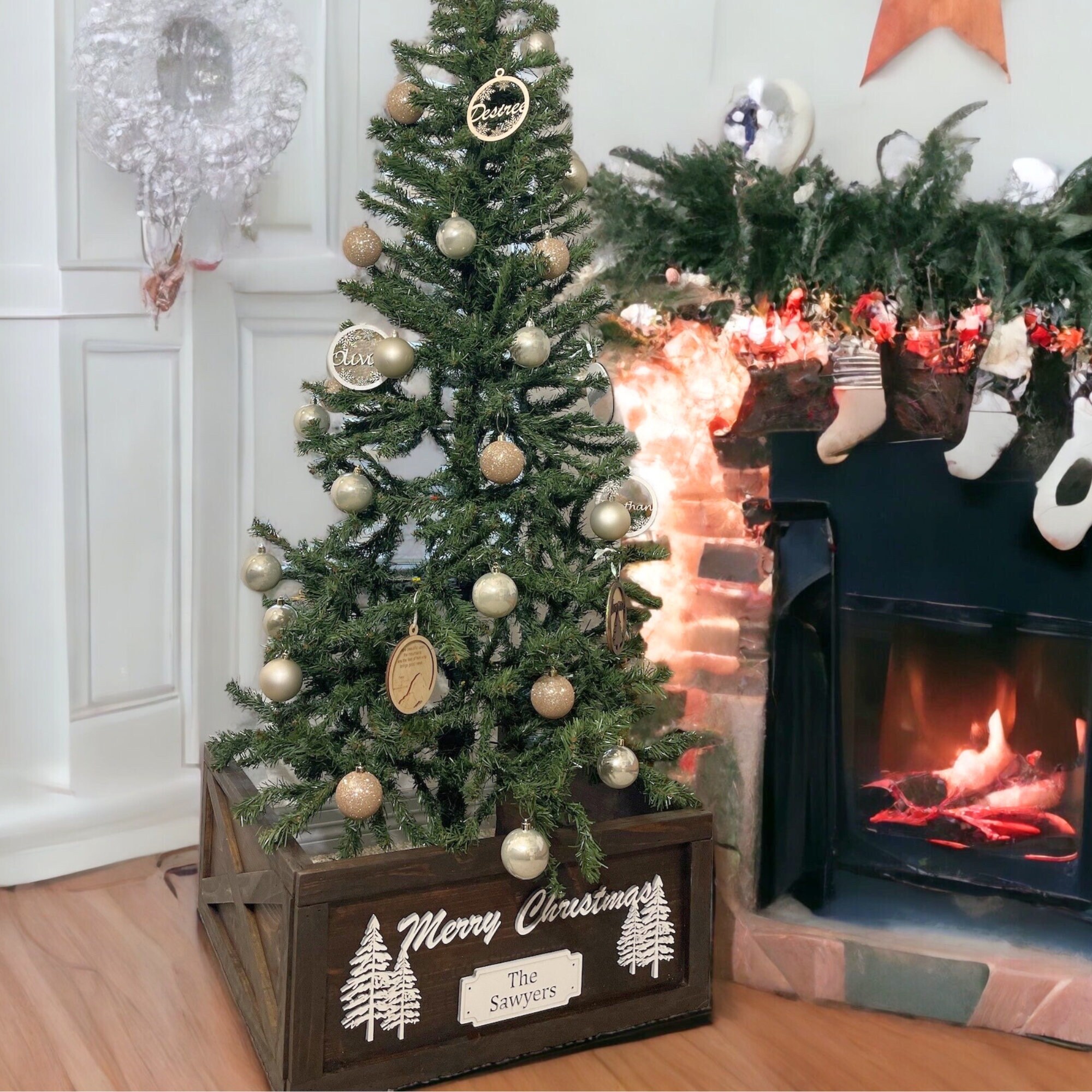 Christmas Tree Collar Woodworking Plans • DIY Foldable Wooden Tree Box ...