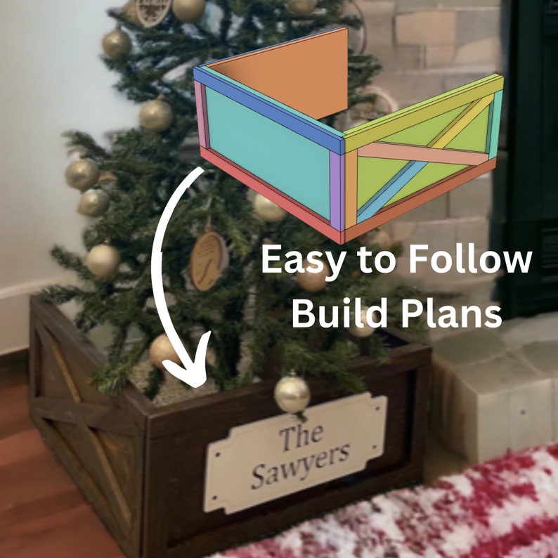 Christmas Tree Collar Woodworking Plans • DIY Foldable Wooden Tree Box ...