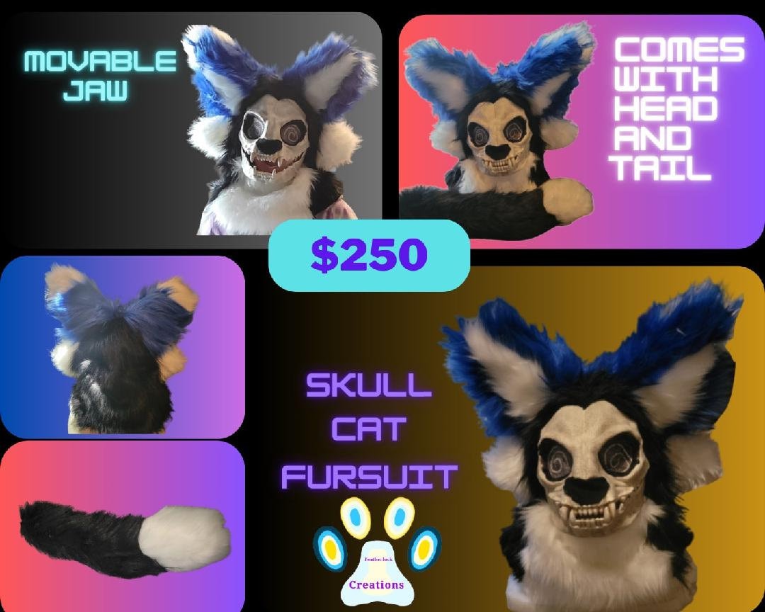 Skull Cat Fursuit - Etsy
