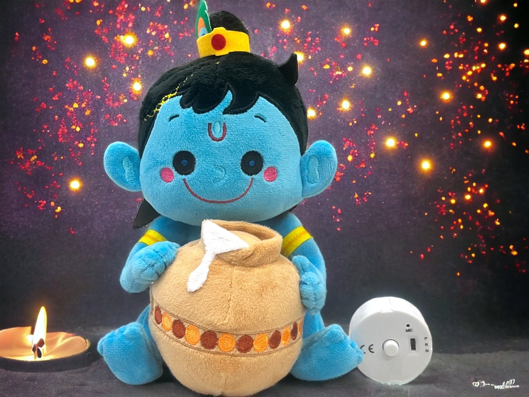 Baby Krishna 8 Inch Plush Toy With Musical Box - Etsy