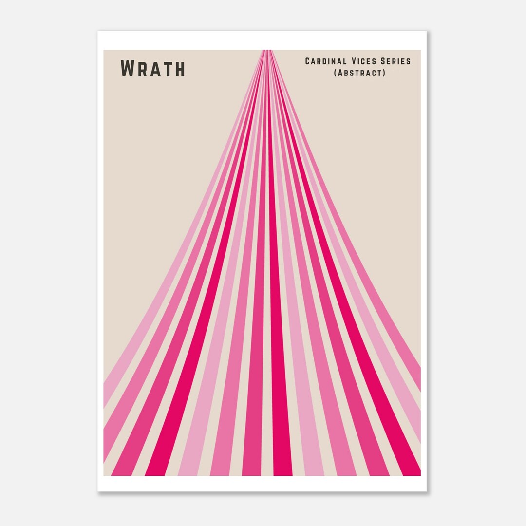 Cardinal Vices abstract Wrath Poster - Etsy