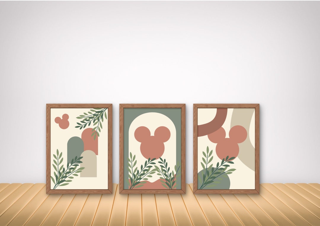 A4 Mickey Prints, Set of 3 Disney Prints, Disney Prints, Mickey Mouse ...
