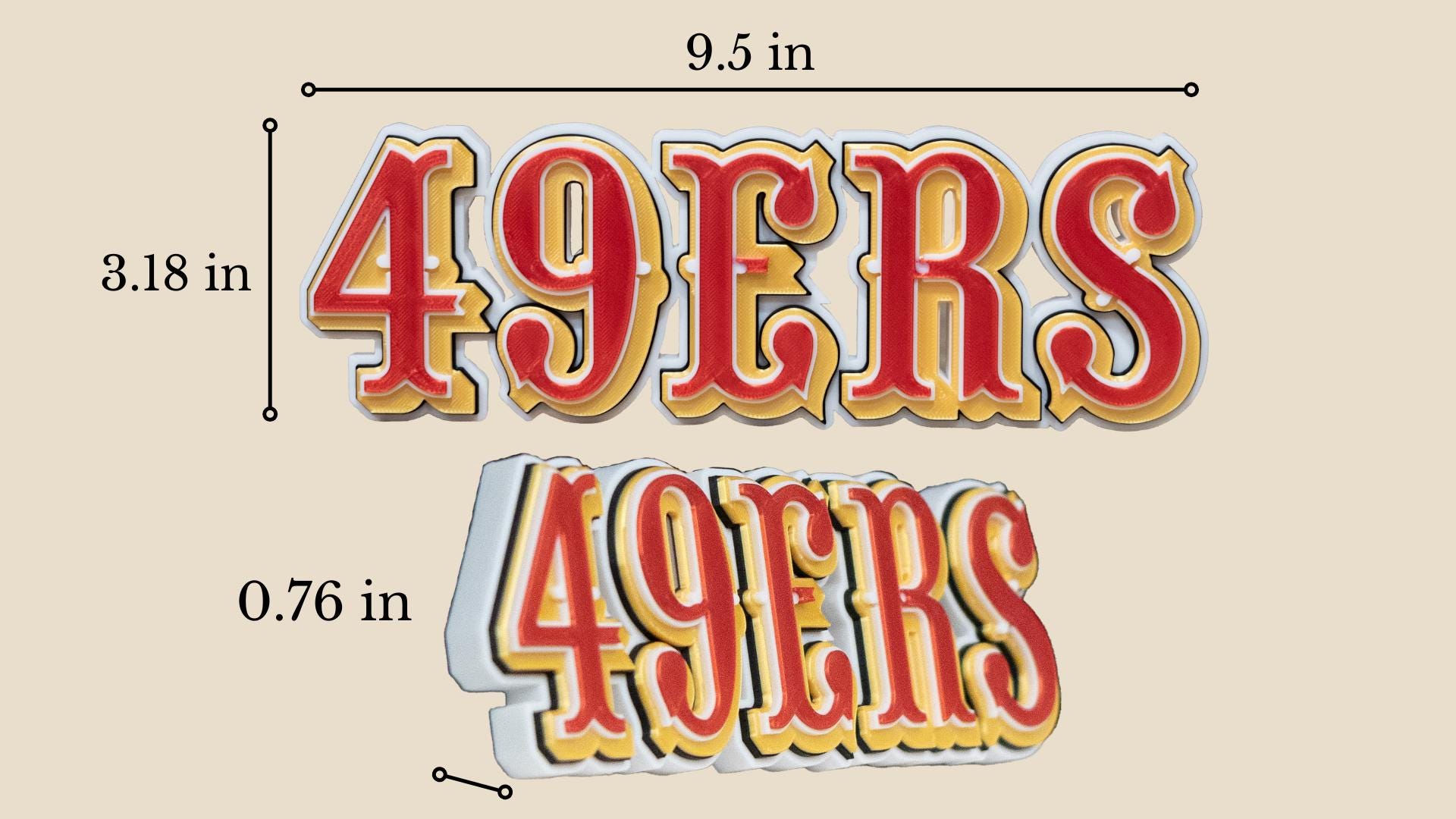 Bold 49ers Logo Wall, Desk, TV Decor – Perfect for Gift/fans! - Custom ...