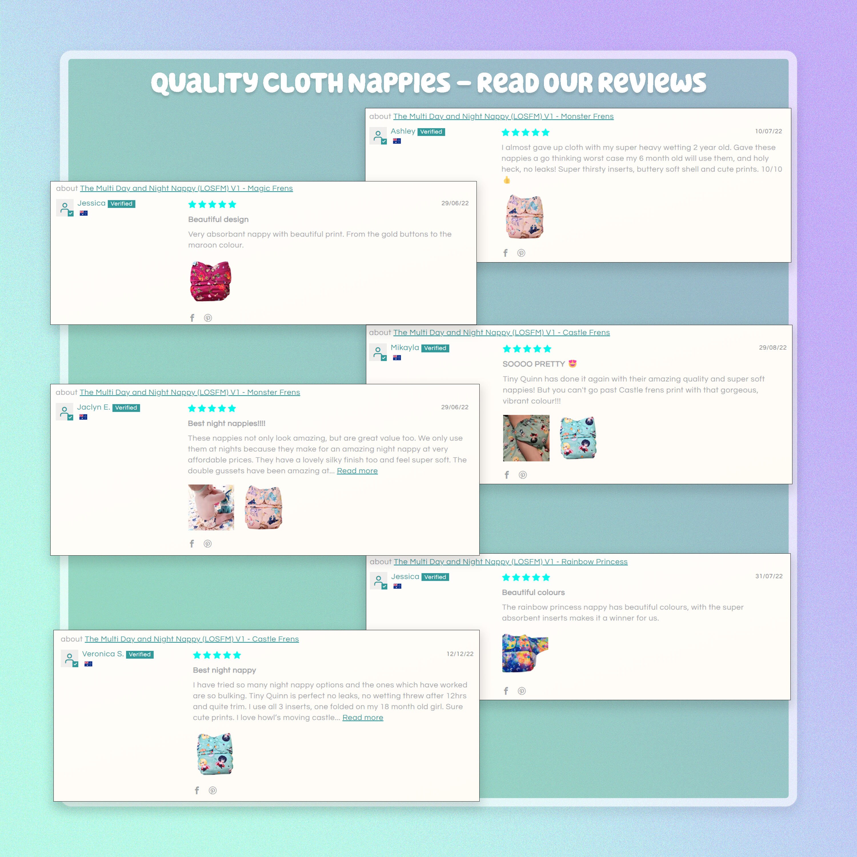 Anime Fantasy, and Gaming Themed Modern Cloth Nappies, MCN, Reusable ...