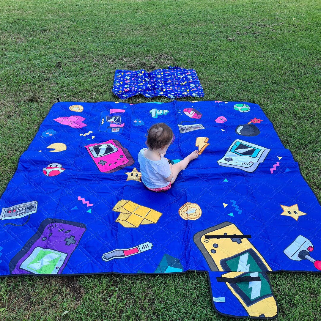 Retro Gaming Waterproof XL Picnic Mat - 2x2m Square - Etsy