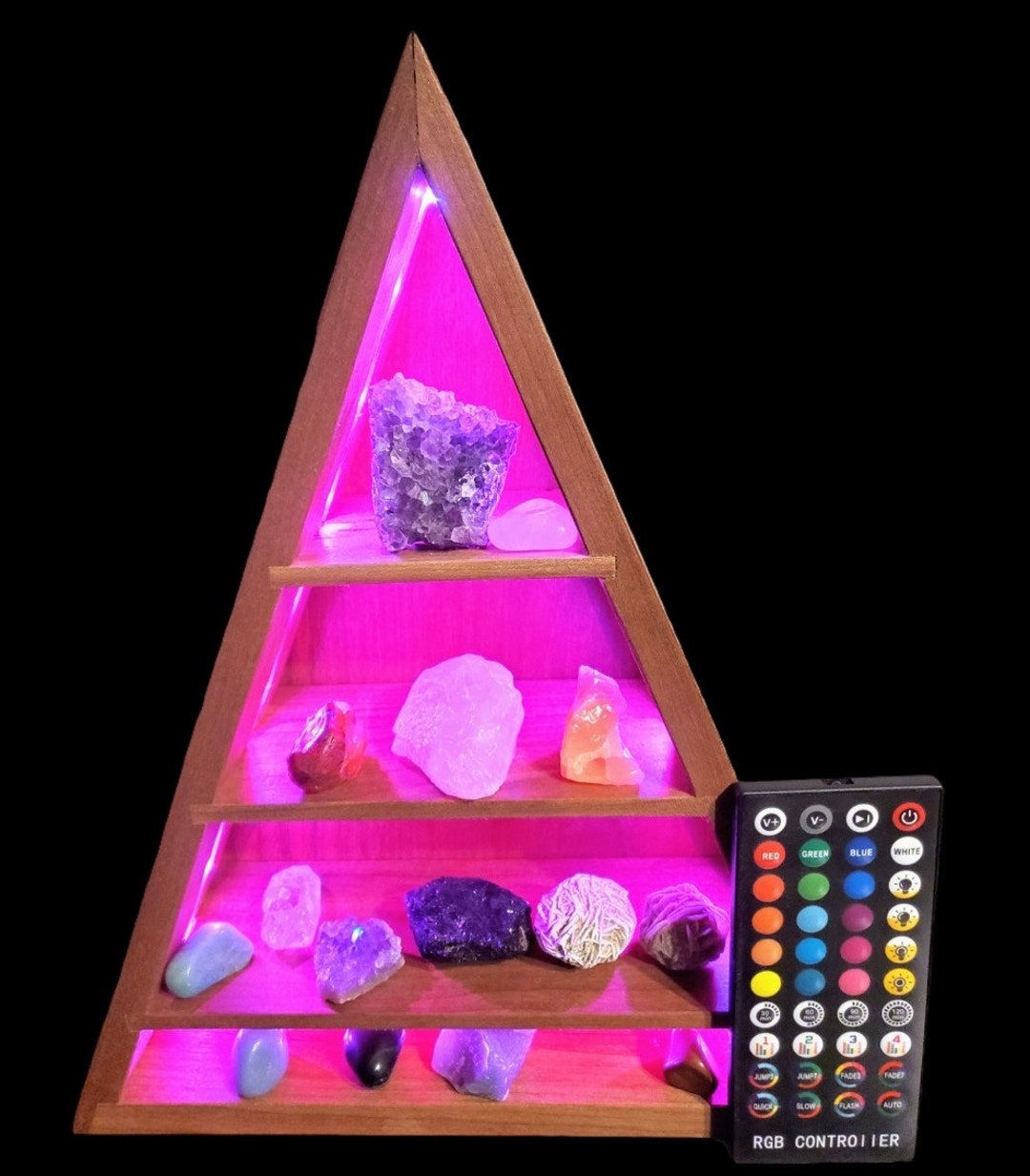 LED Crystal Shelf Display - Etsy