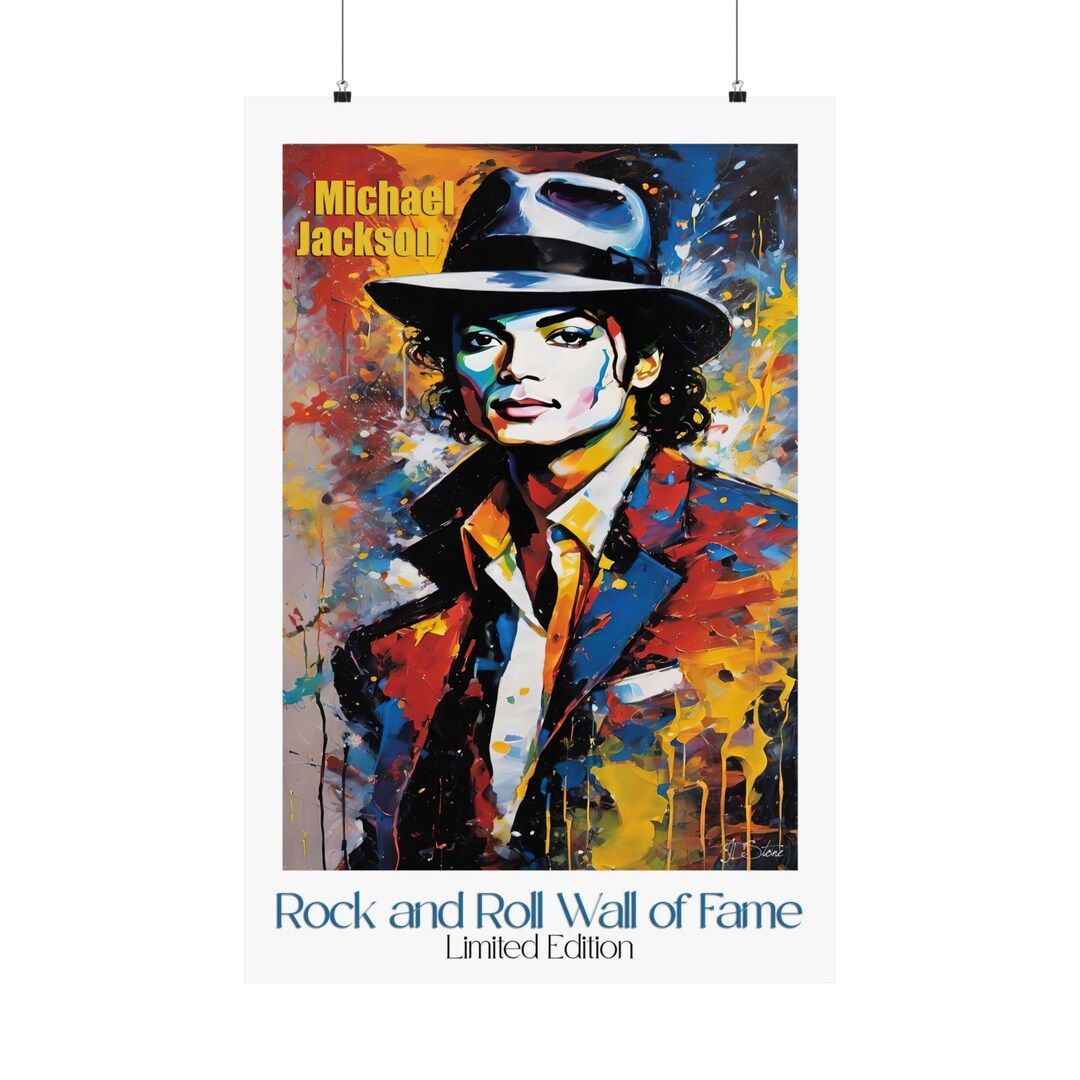 Michael Jackson Collectible Poster. Check Out This Thrilling Colorful ...
