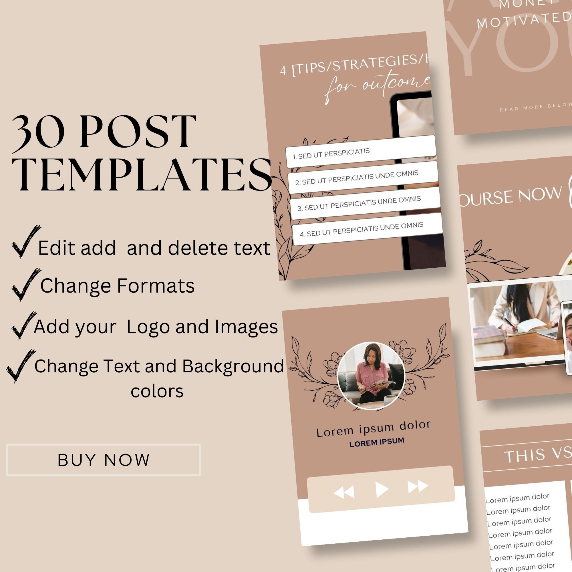 Editable Post Templates and Content Calendar, Tiktok Marketing Planner ...