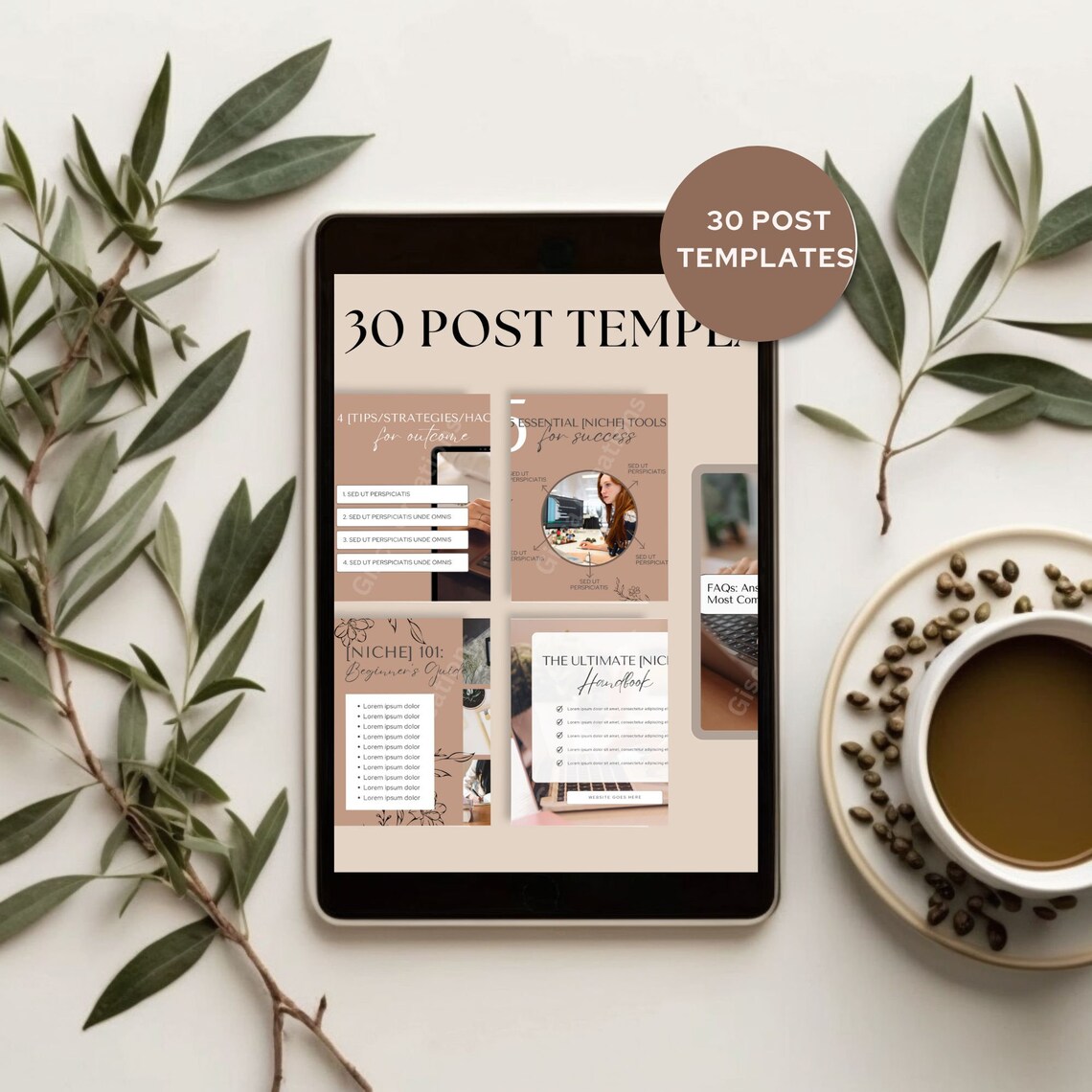 Editable Post Templates and Content Calendar, Tiktok Marketing Planner ...