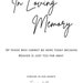 Simple in Loving Memory Sign - Digital Download - in Loving Memory Sign ...