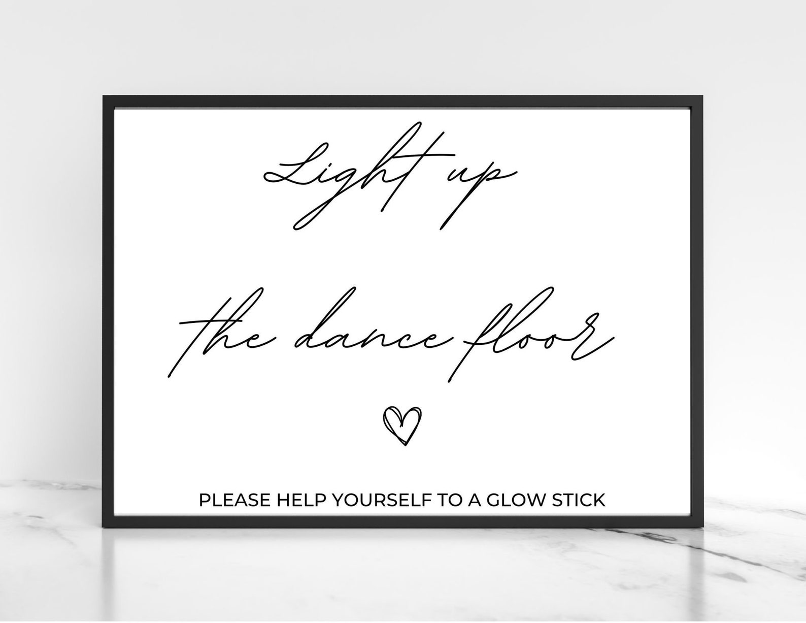 Wedding Glow Sticks Sign - Digital Download Sign - Light up the Dance ...