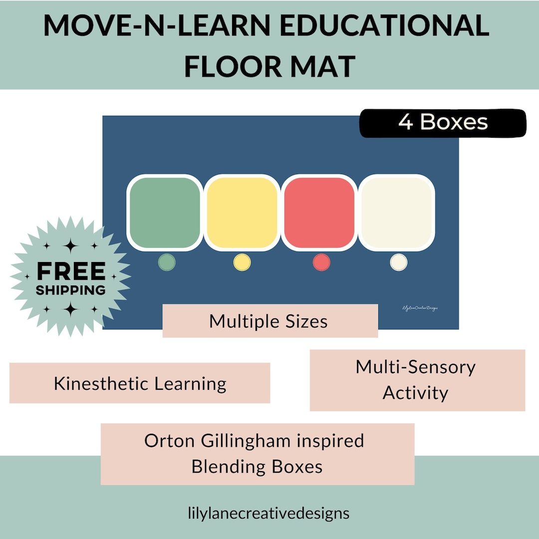 Move-n-learn Educational Floor Mat heavy Duty Phonics Blend - Etsy