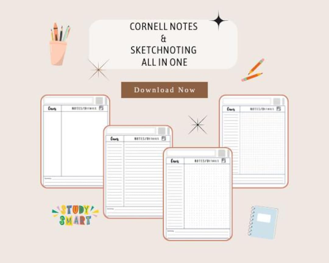 Cornell Notes and Sketchnoting All in One (instant Download) - Etsy