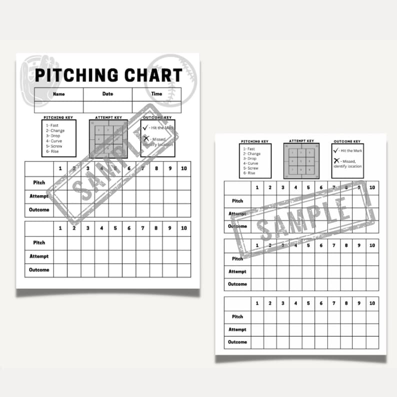 Pitch Perfect: Pitching Charts for Softball Notebook - Etsy